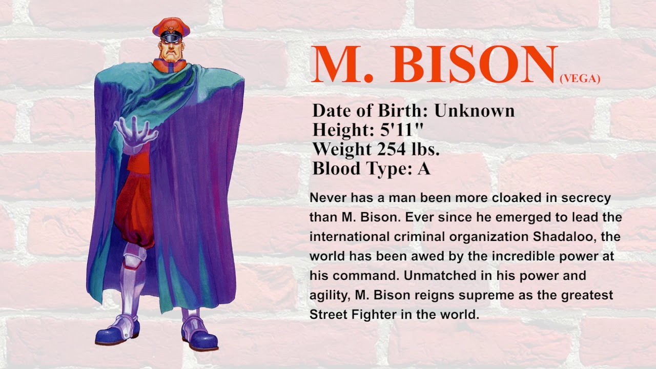 Super Street Fighter II - M. Bison (Profile) - YouTube