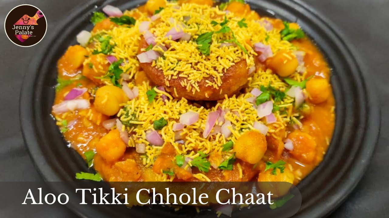 Easy Aloo Tikki Chole Chaat Recipe | How to make aloo tikki chole chaat ...