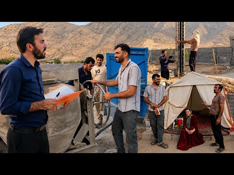 A beautiful moment; a couple who lived in a tent are now happily building a house