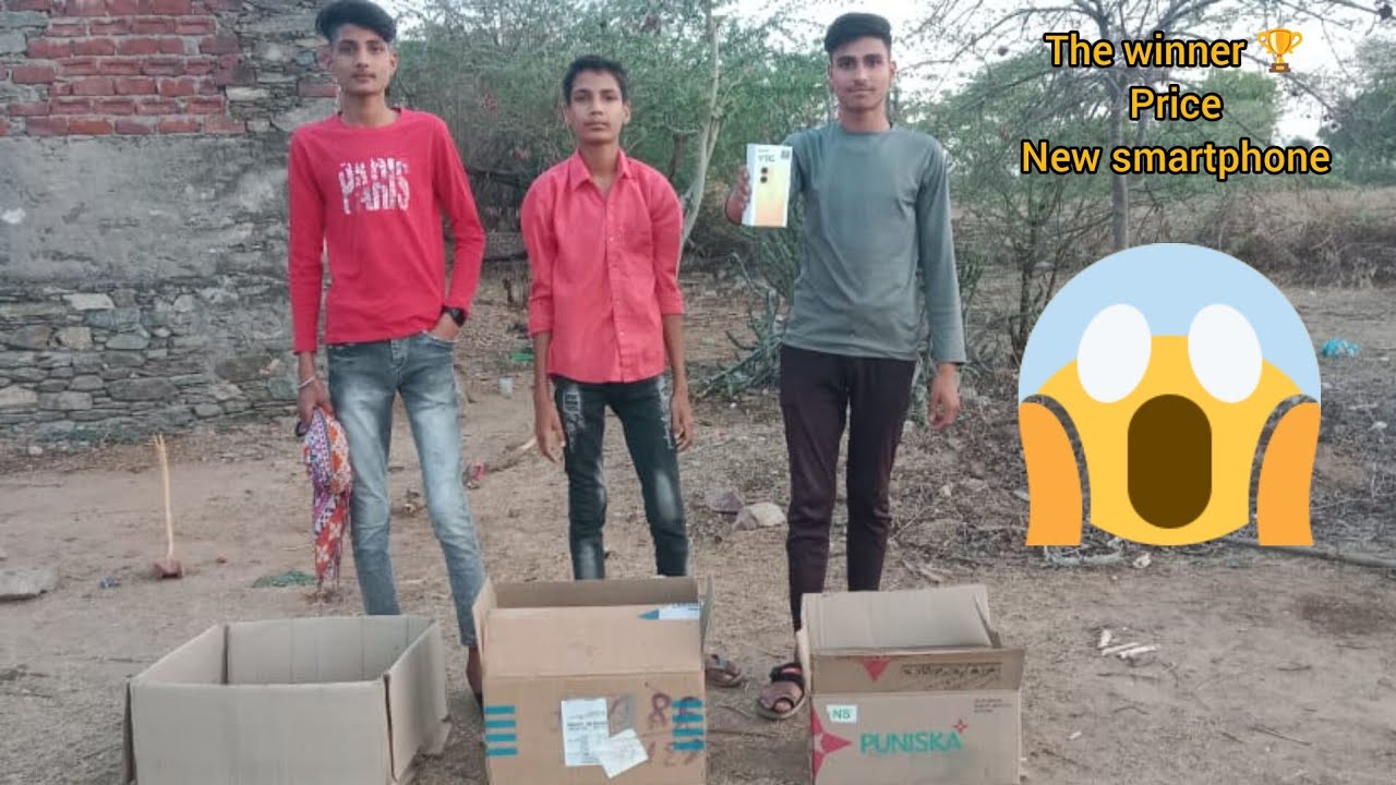 cardboard box challenge 😱 the winner price NEW SMART PHONE📱#viral # ...