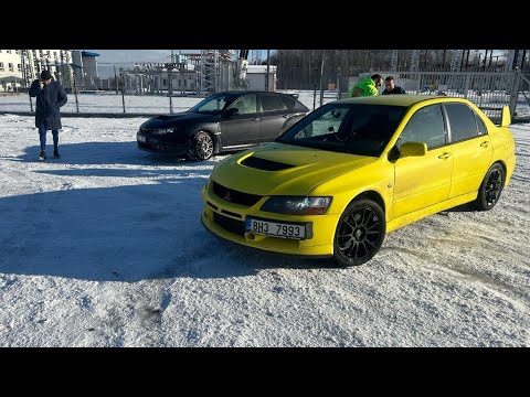 JM first ride Lancer Evo on snow - YouTube