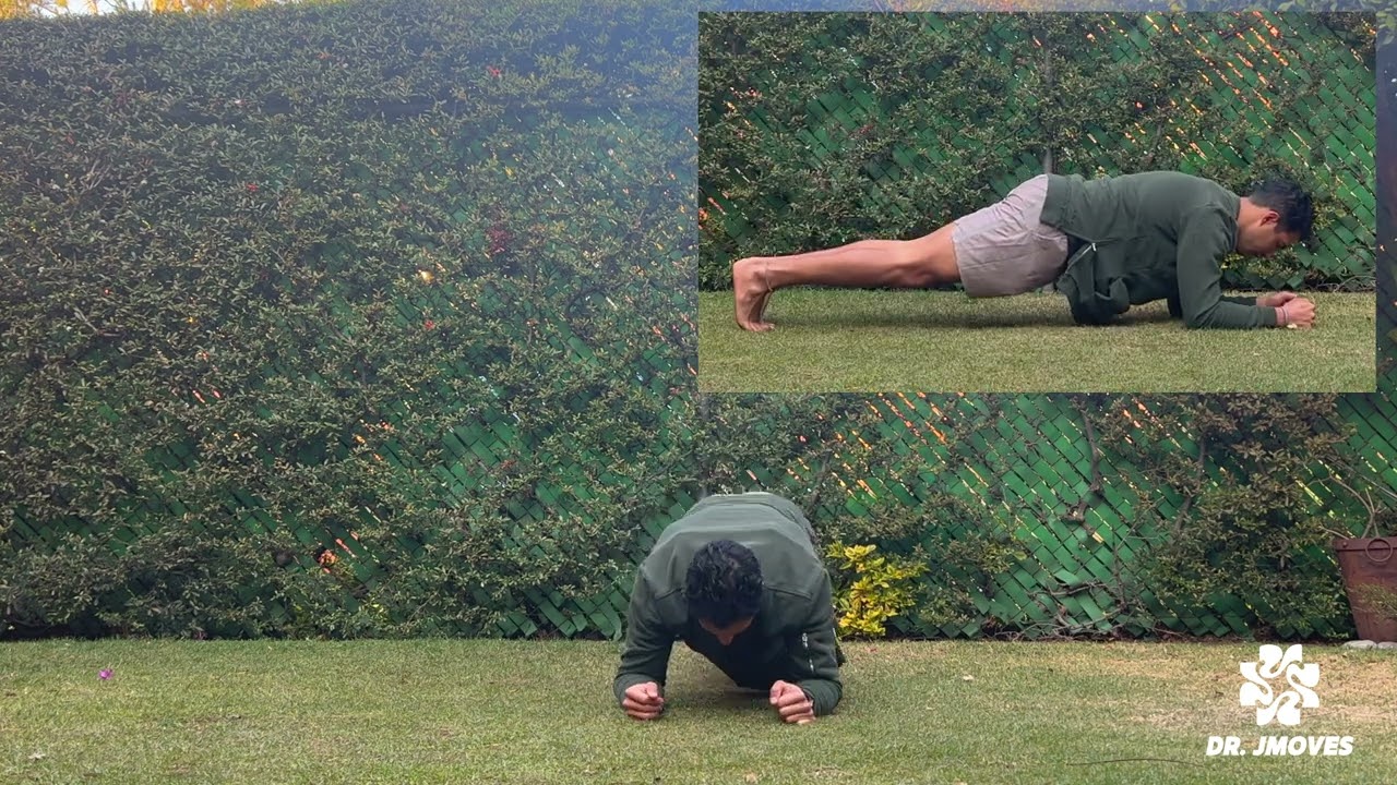 Plank scapular protraction and retraction - YouTube