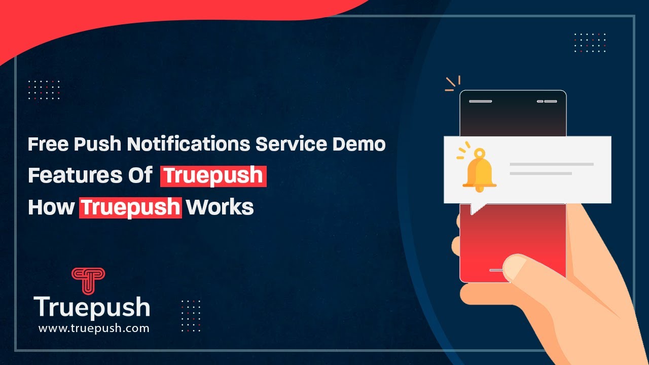 Truepush - Free Push Notification Service demo - YouTube