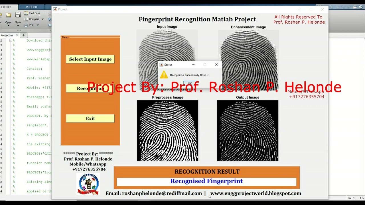 Fingerprint Recognition Using Image Processing With Source Code Fingerprint Detection Matlab