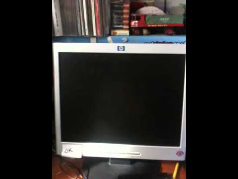 Faulty hp 1502 monitor - YouTube