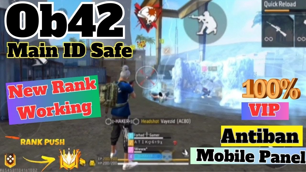 OB42 New Update Antiban Mobile Panel এন্টিব্যান মোবাইল প্যানেল। Main id ...