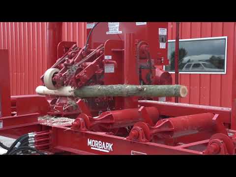 모박 목재파쇄기 통나무박피기(수피제거기) Morbark C SERIES DEBARKER - YouTube