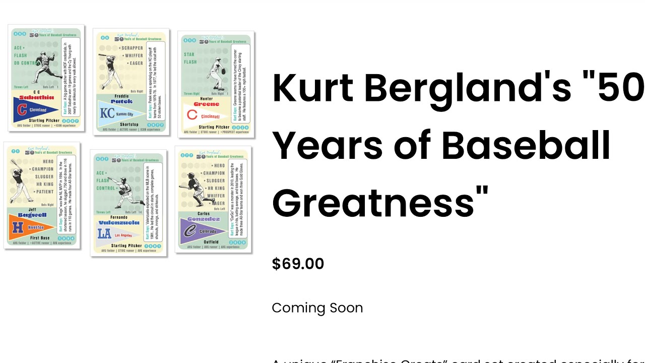 NEW SET PREVIEW: HISTORY MAKER BASEBALL KURT BERGLAND’S 50 YEARS OF ...