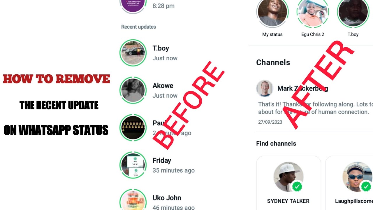 How To Remove The New Status Update - YouTube