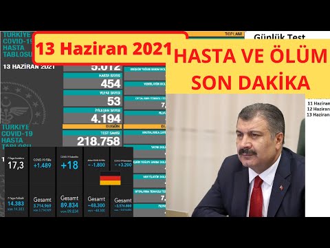 Son dakika: 13 Haziran Bugünkü vaka sayısı | Korona virüs vaka sayıları tablosu | Günlük vaka sayısı