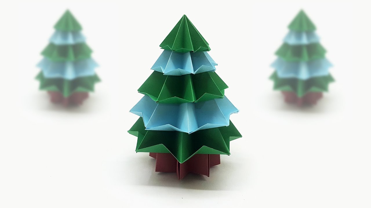 Learn How To Make 2 Colored Christmas Tree For Decoration - Paper Tree ...