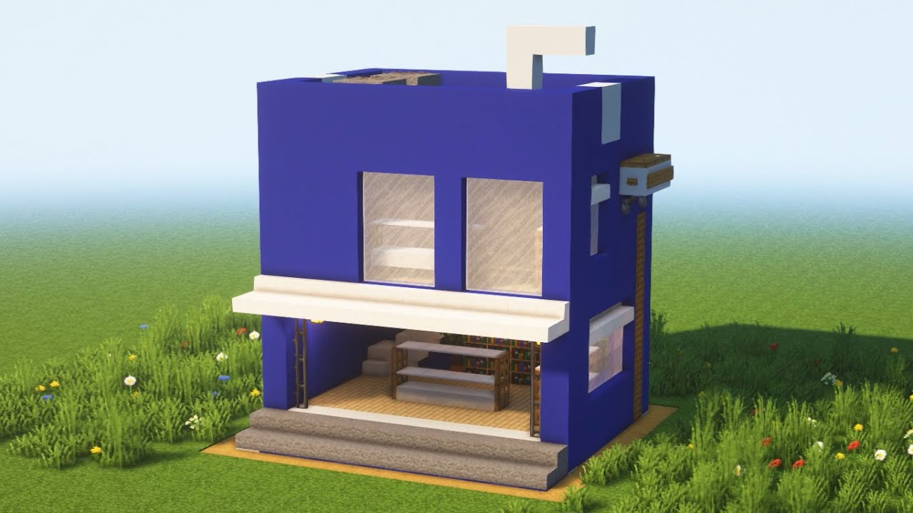 Minecraft - Cara Membuat Toko Berbentuk Minuman Susu Kemasan - YouTube