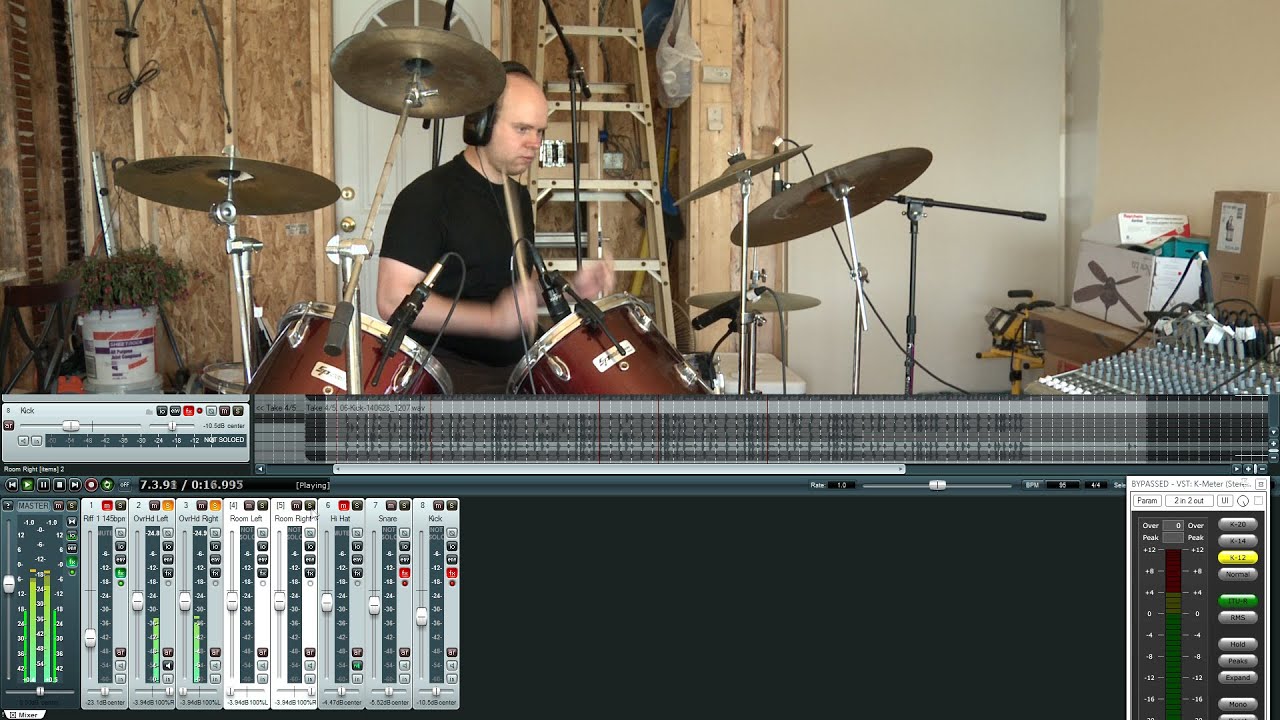 How to Record Drums in a Real Home Studio - Part 2 of 2 - YouTube