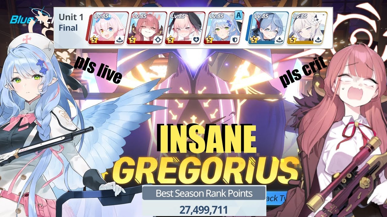 [Blue Archive] Gregorius Insane Raid (1 Team ft Aru, Mine, S. Hoshino ...