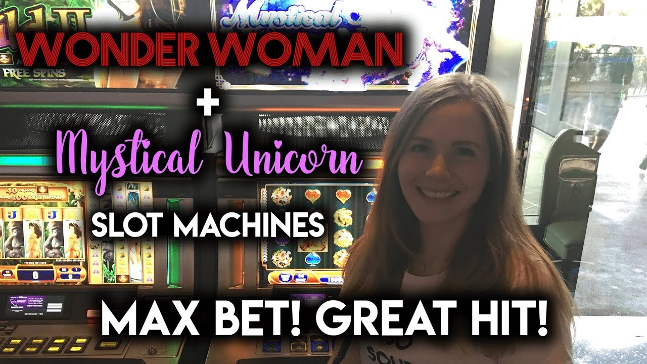 Mystical Unicorn BIG HIT! Trying out NEW Wonder Woman Slot Machine ...
