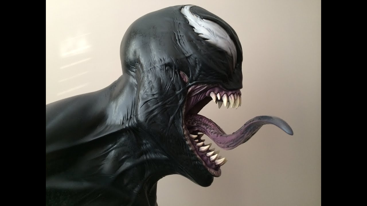 Sideshow Collectibles Life Size Venom Bust - YouTube