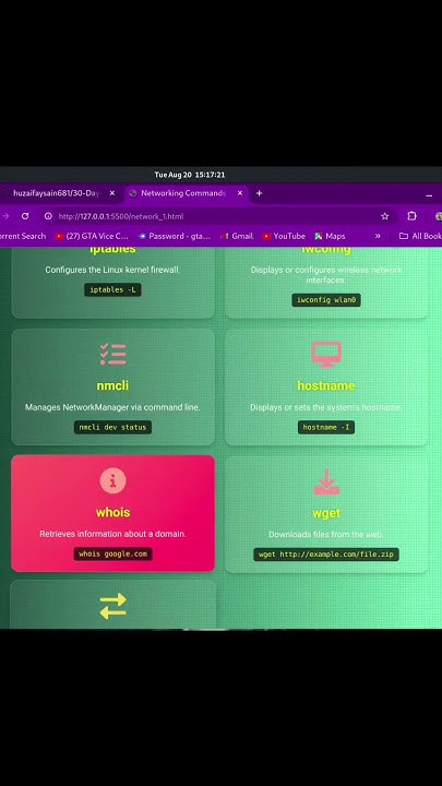 Must Know Kali Linux Networking Commands Check Out This Awesome Design Shorts Kalilinux
