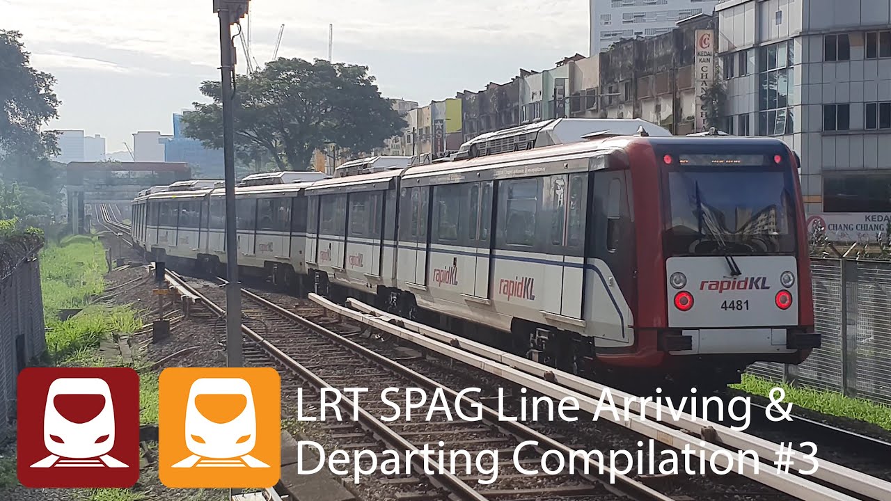 LRT SRI PETALING/AMPANG LINE ARRIVING & DEPARTING COMPILATION #3 - YouTube