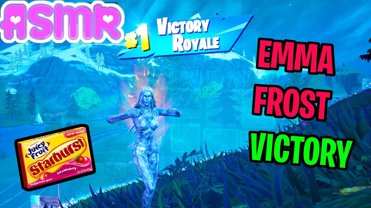 ASMR Gaming 🍀 Fortnite Emma Frost Win Relaxing Gum Chewing Whispering ...