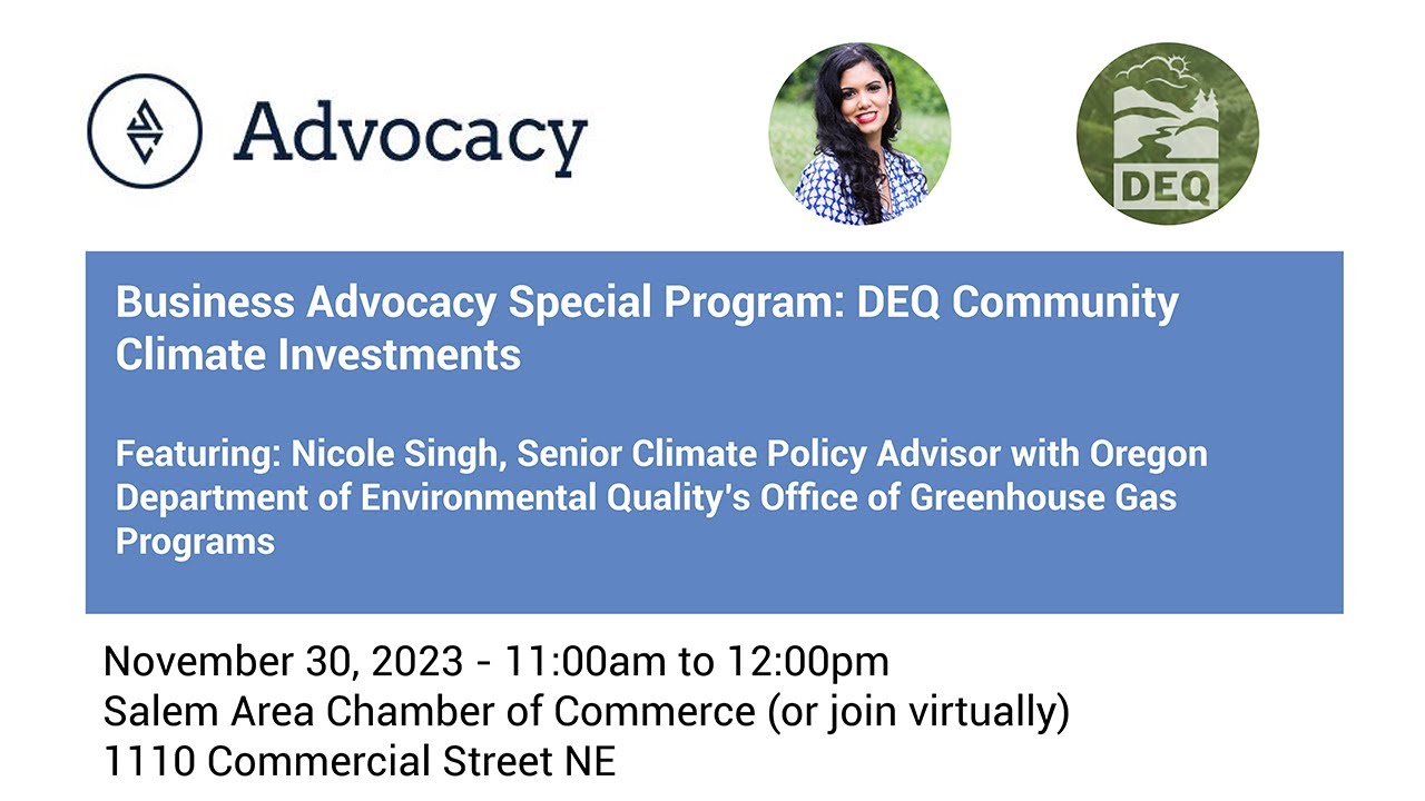 Business Advocacy Special Program: DEQ Community Climate Investments ...