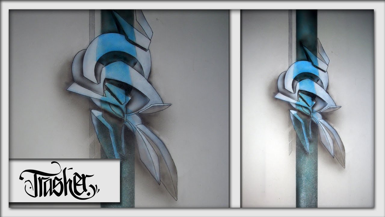 3D Graffiti (by Trasher) - YouTube