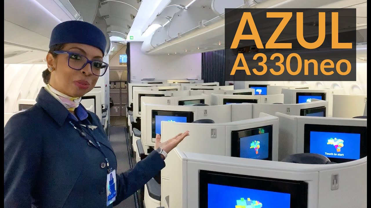 O novíssimo A330-900neo da AZUL - BUSINESS CLASS - De Orlando a ...