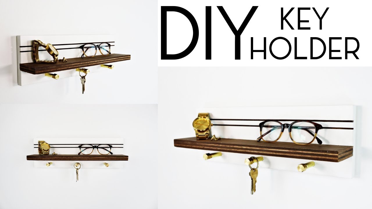 How to Make a DIY Modern Key Holder | Room Series Part 2 MODERN DONE ...