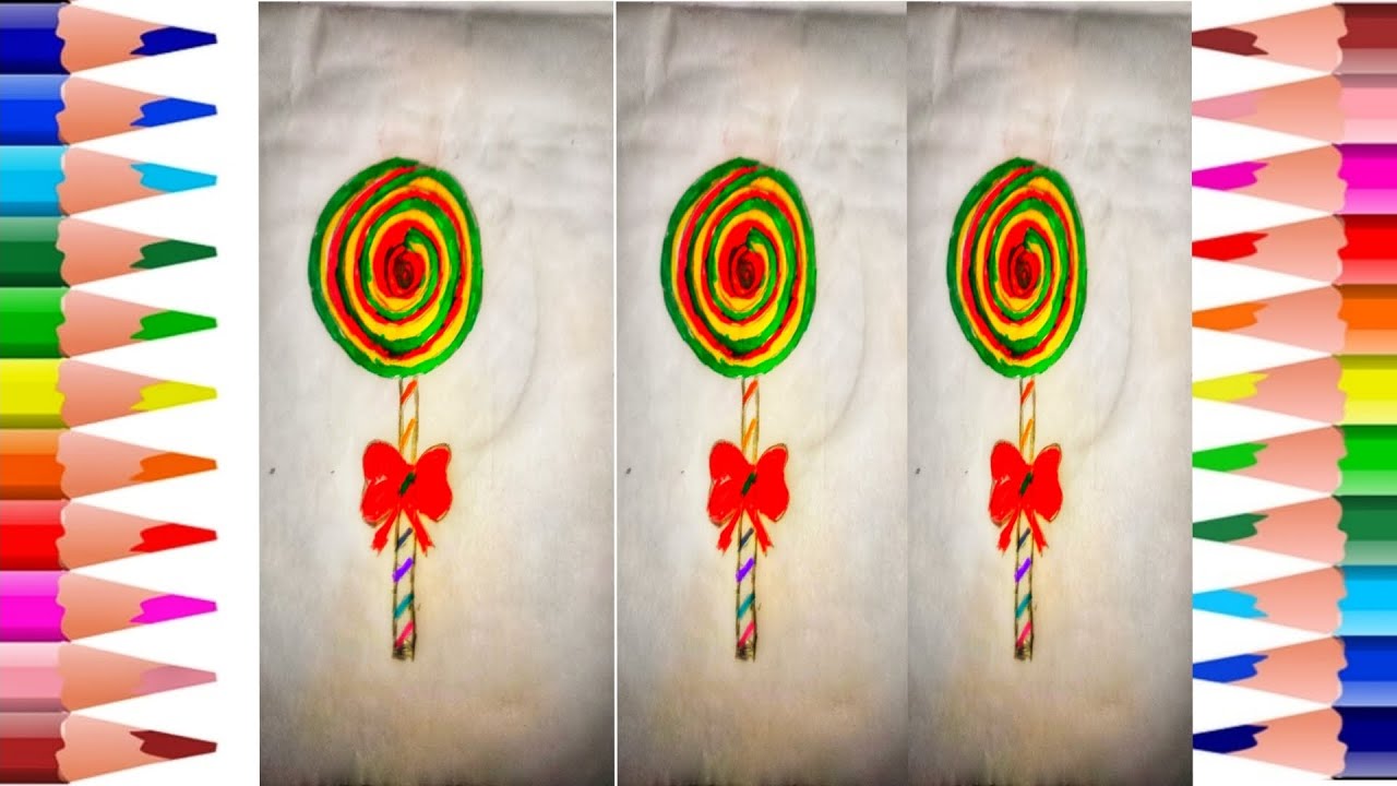 Sweet County 🍭step by step easy drawing with kids 😋 easy pencil drawing ...