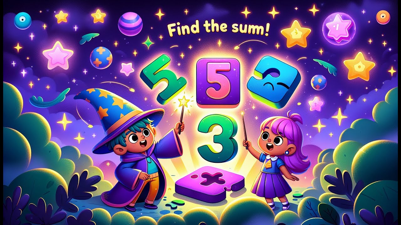 Math Magic for Kids: Find the Sum of 5 + 3! | maths addition for class ...