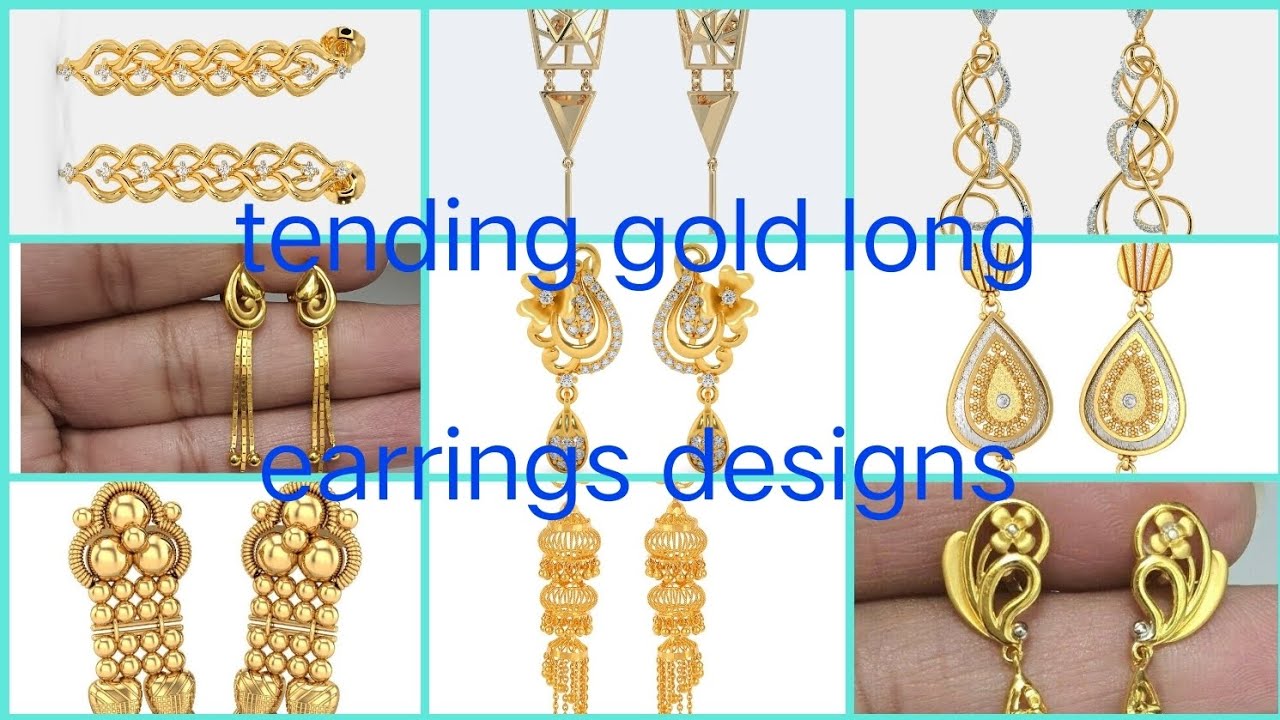 #2024 Long Gold Earrings |Gold Sui Dhaga Earrings Designs With Price ...