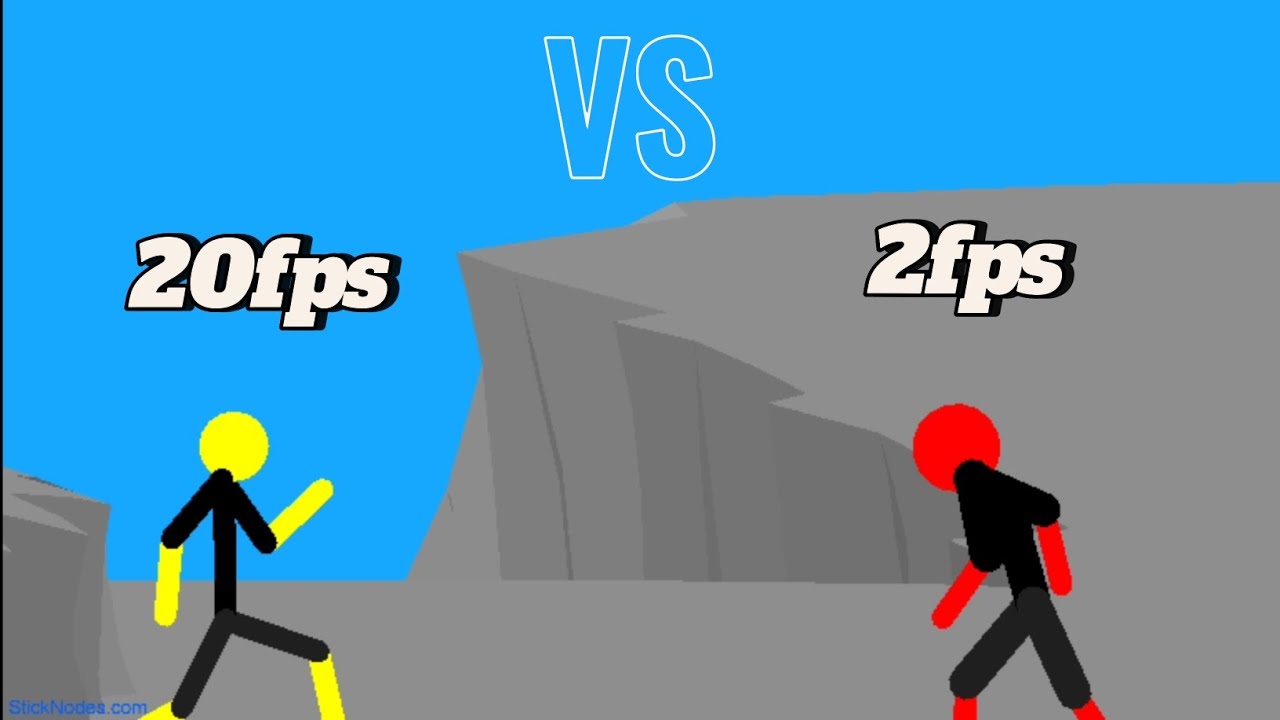20fps VS 2fps stickman - YouTube