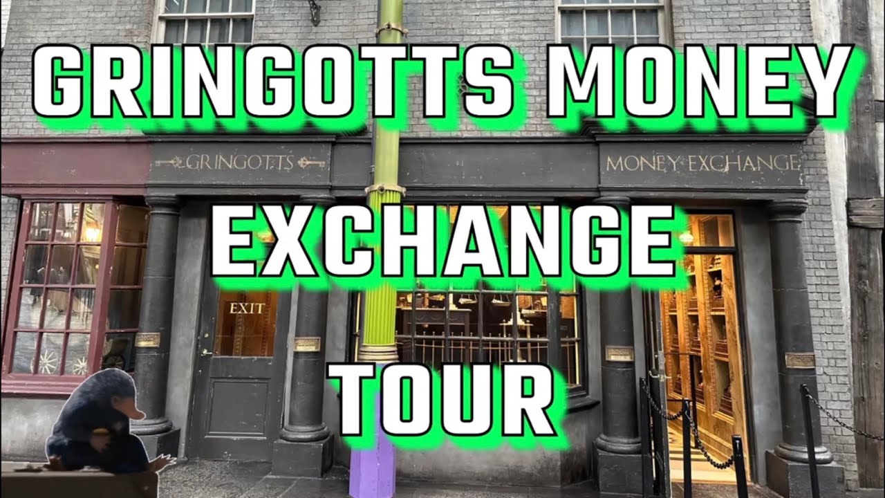 GRINGOTTS MONEY EXCHANGE TOUR || WIZARDING WORLD OF HARRY POTTER ...