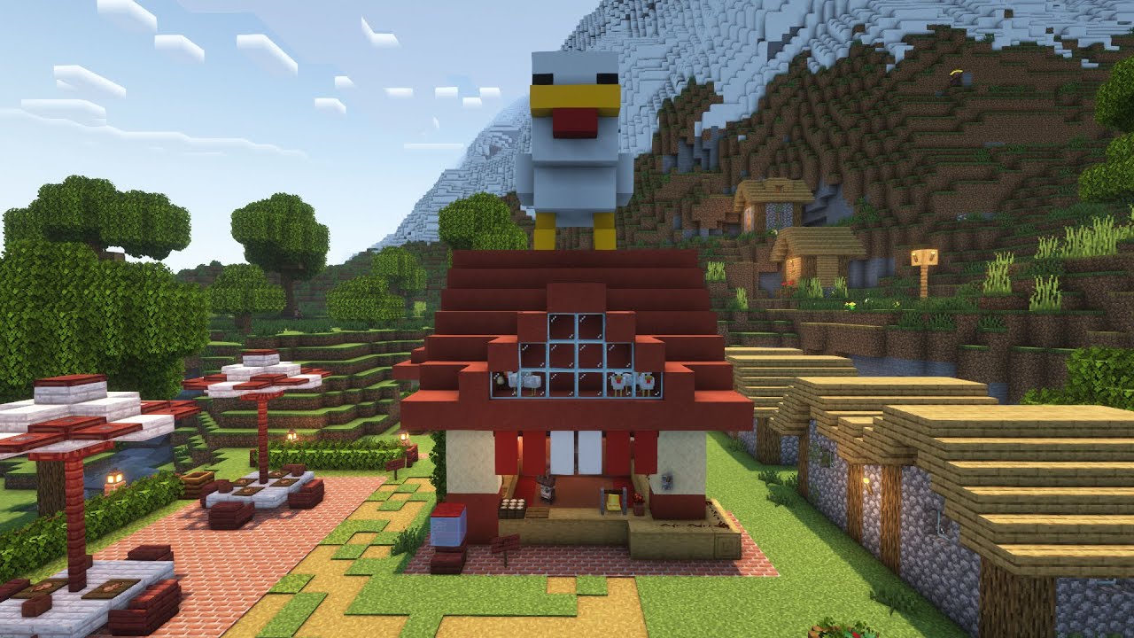 Minecraft: How to Build Steve's Lava Chicken Farm | Functional - YouTube