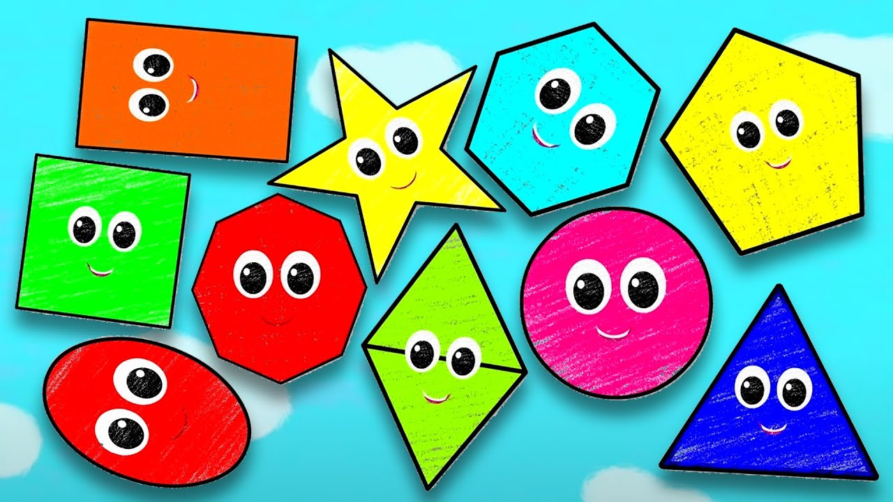Ten Little Shapes, Learning Video for Children by Zebra Nursery Rhymes ...