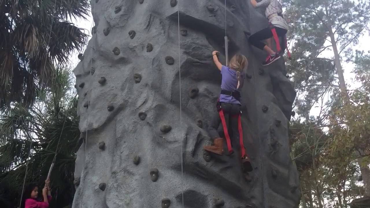 Climbing wall at the River Bank Zoo - YouTube