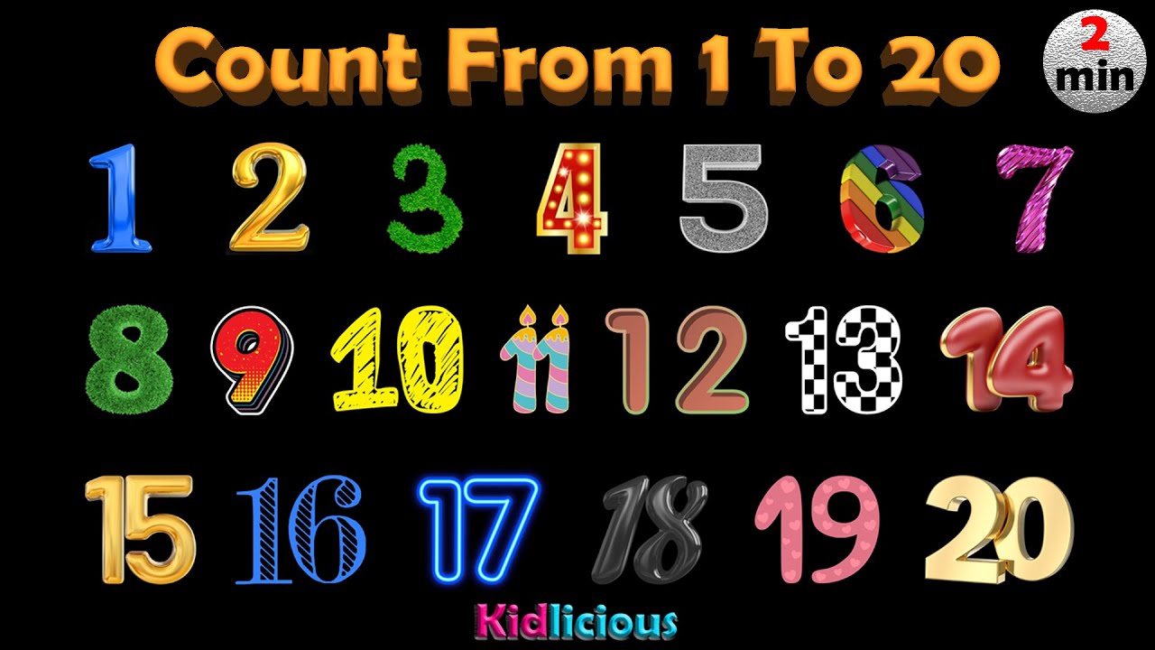 Learn To Count From 1 To 20 | Funny Numbers For Kids | English - YouTube