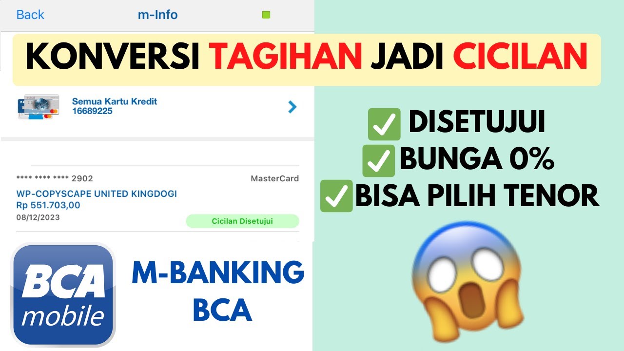 Cara Mengubah Tagihan Kartu Kredit BCA ke Cicilan 0% di HP | Auto ...