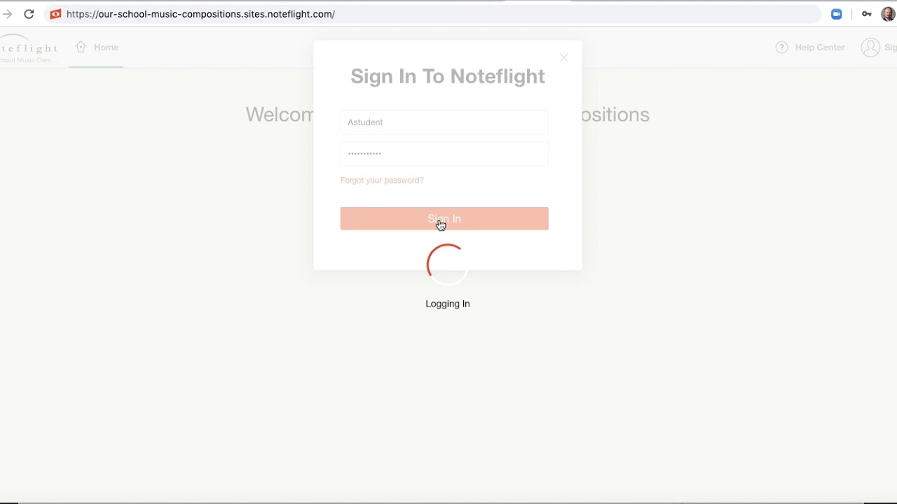 Student Sign in to Noteflight - YouTube