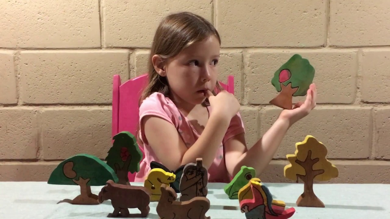 Animals and Trees of Costa Rica Handmade Wood Toys - YouTube