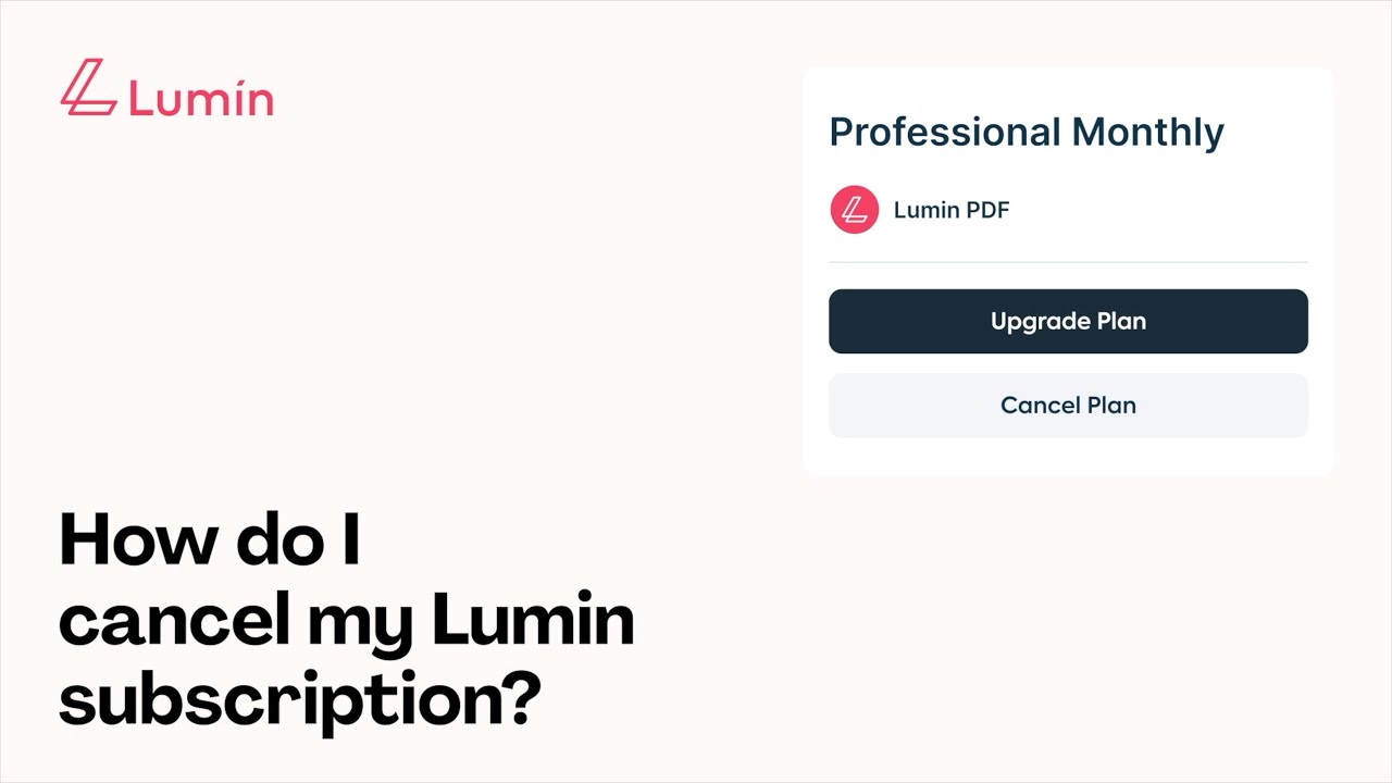 How to cancel your Lumin premium subscription - YouTube