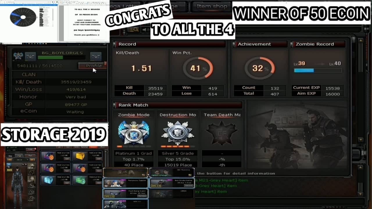 CROSSFIRE PH STORAGE 2019: CONGRATS TO ALL THE 4WINNER OF 50 ECOIN ...