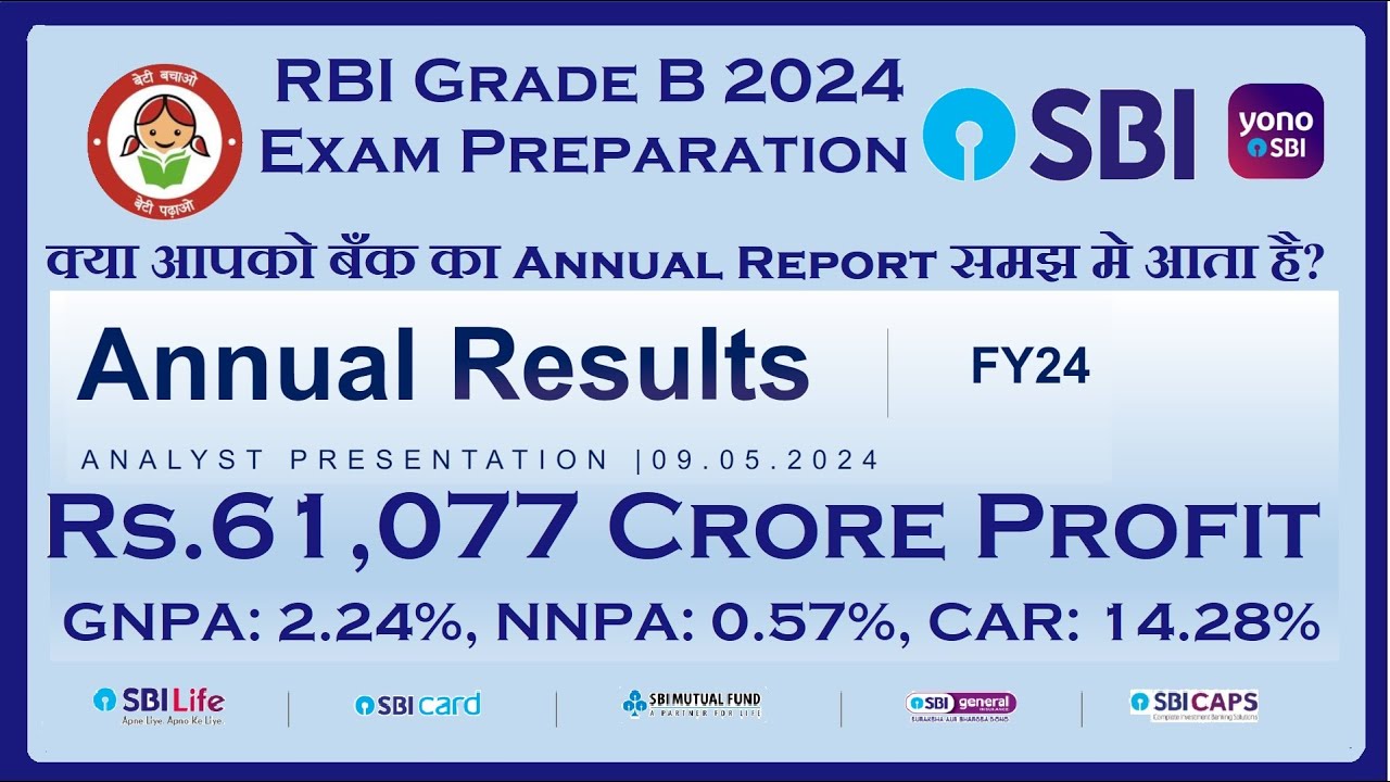 Financial Performance of the SBI for FY2024! - YouTube