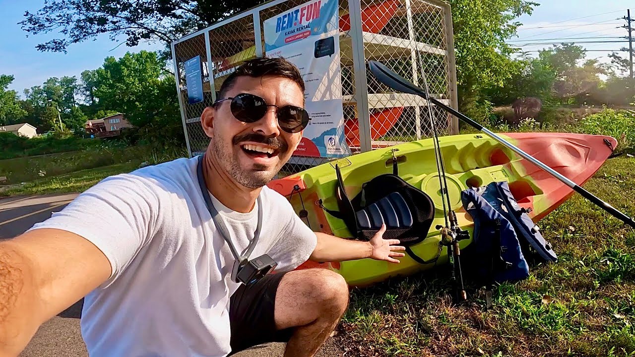 This Lake Has a KAYAK VENDING MACHINE?! - My First Time Kayak Fishing ...
