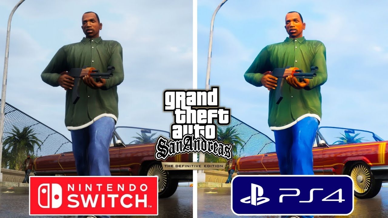 GTA San Andreas Definitive Edition PS4 vs Nintendo Switch Graphics ...