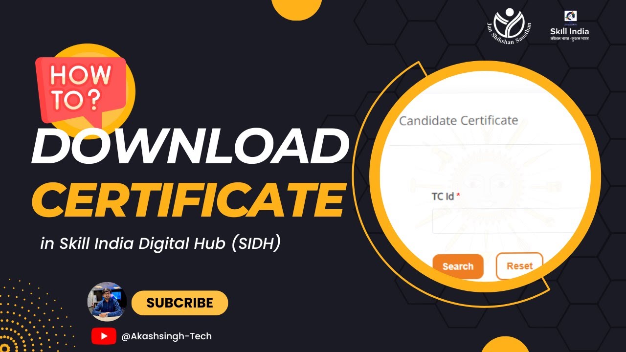How to download skill India Certificate | SIDH se Certificate Download ...