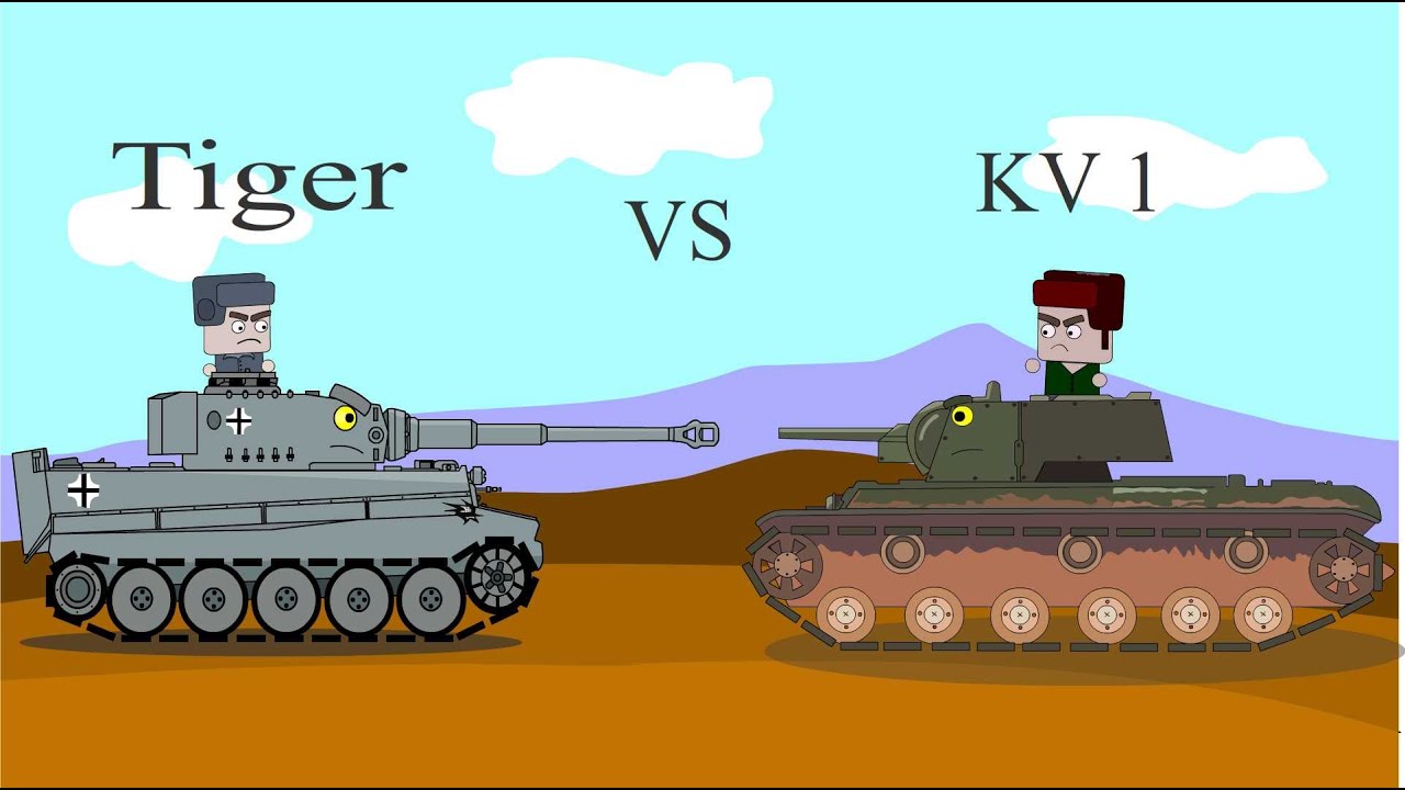 Tiger VS KV 1|Tank Cartoon| - YouTube