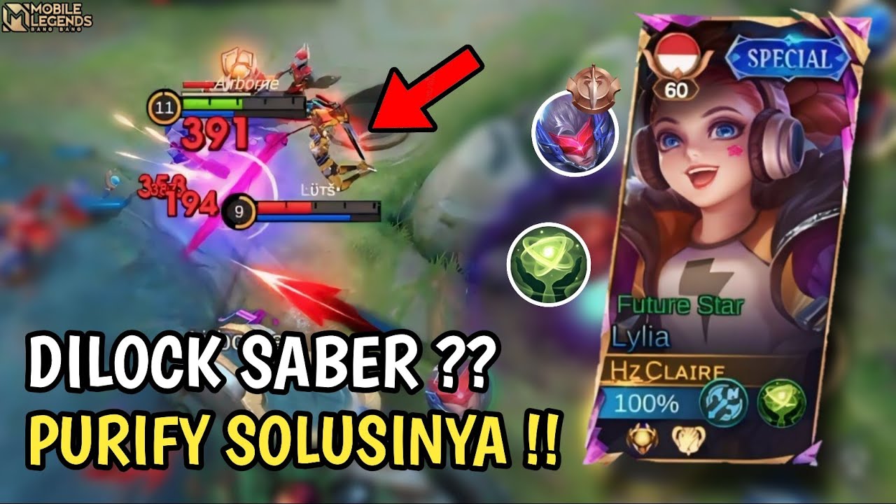 PENTINGNYA SPELL PURIFY KETIKA LAWAN SABER !! || Best Build Lylia 2024 ...