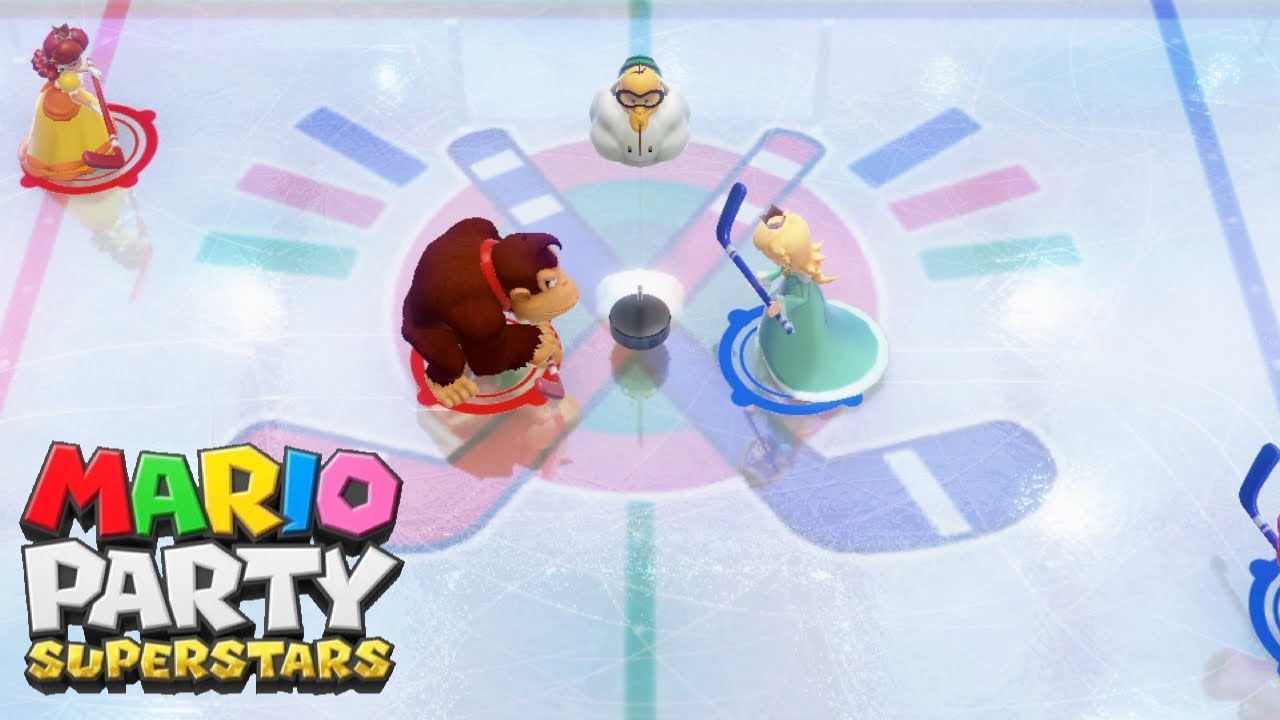 Mario Party Superstars Ice Hockey Minigames Gameplay - YouTube