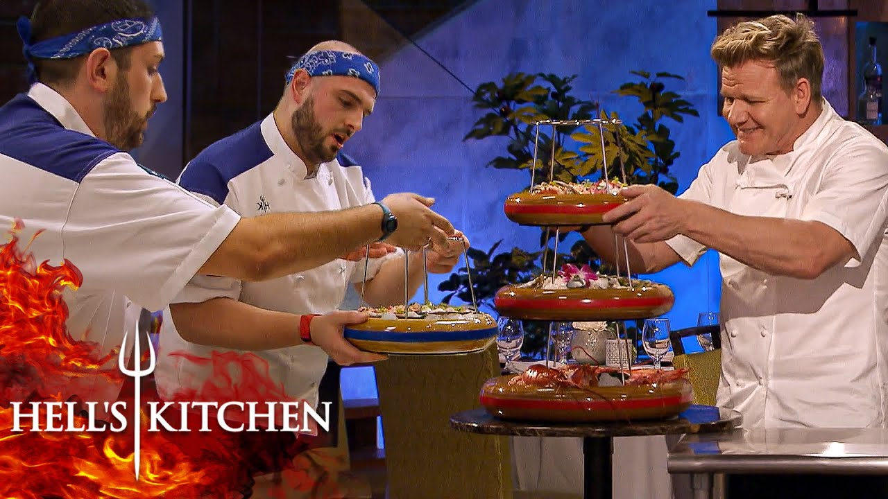 Chefs Struggle with Oysters & Clams in Chef Ramsay’s Seafood Tower ...