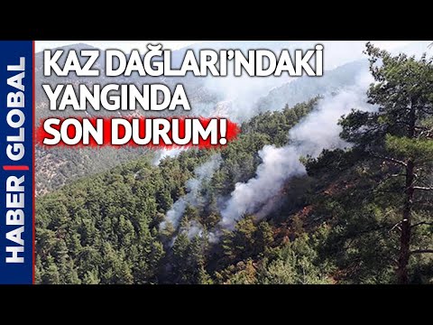 SON DAKİKA! Kaz Dağları'ndaki Orman Yangınında Son Durum